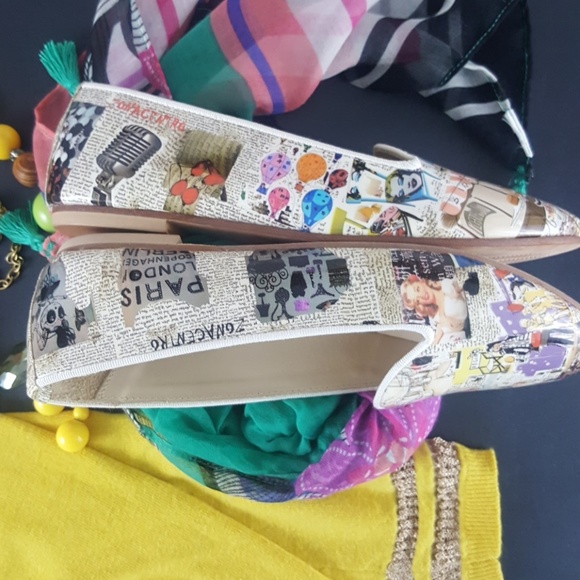ViVi G. | Shoes | Vivi G Italian Leather Smoking Flats Multicolor ...